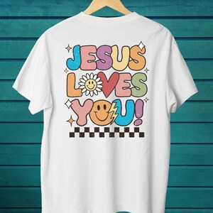 Jesus Loves You Groovy Png, Faith Png, Religious Sublimation, Christian ...