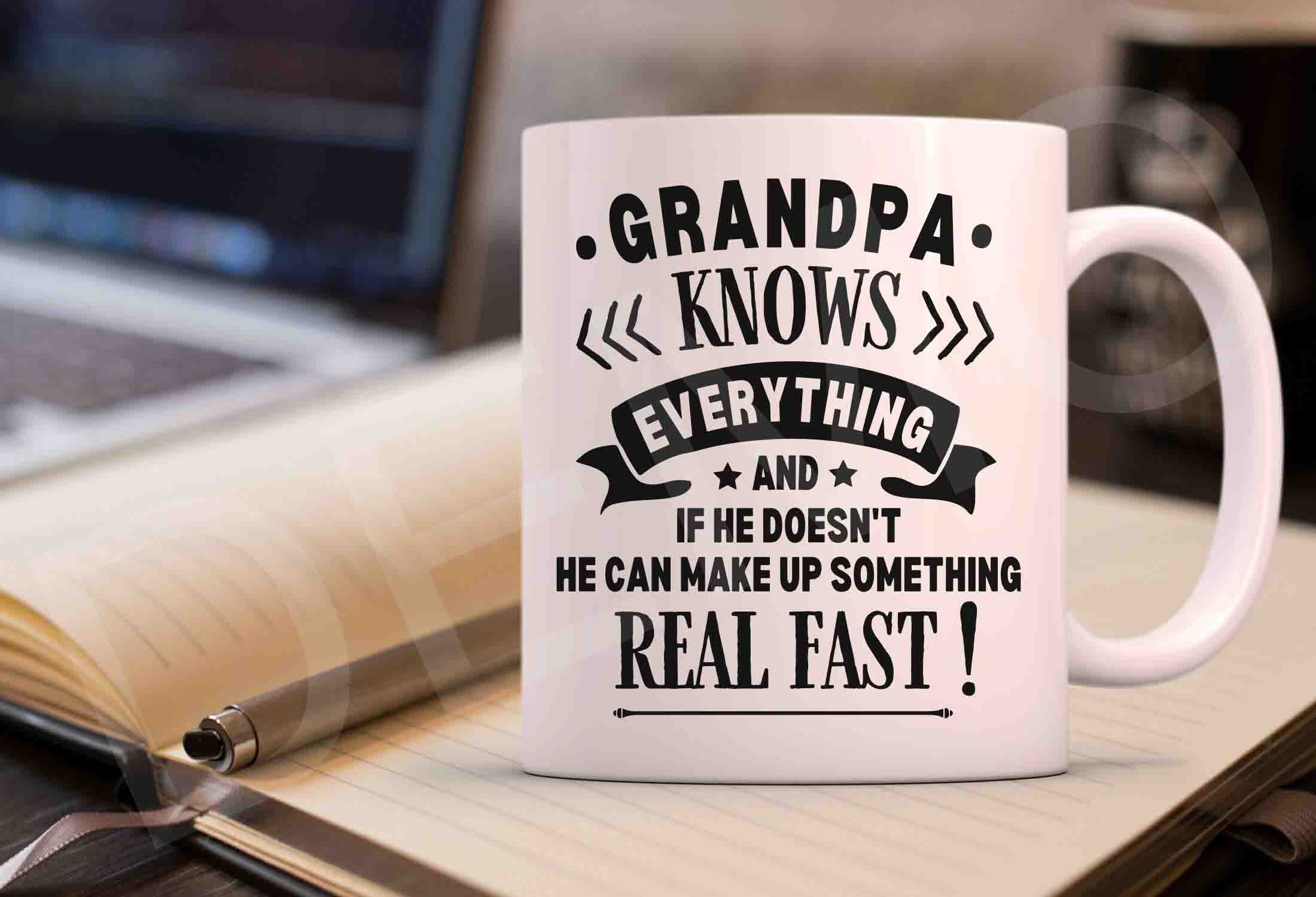 Grandparent Svg Grandpa Png Mens Funny Grandpa Knows - Etsy