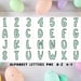 Easter Alphabet Letters PNG Bundle, Sublimation Alpha Set , Bunny ...