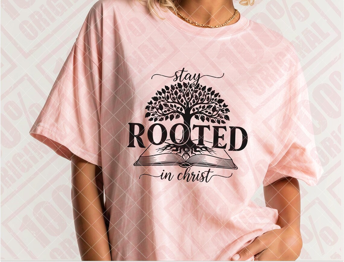 Stay Rooted in Christ SVG, Tree of Life PNG, Christian Faith Design ...