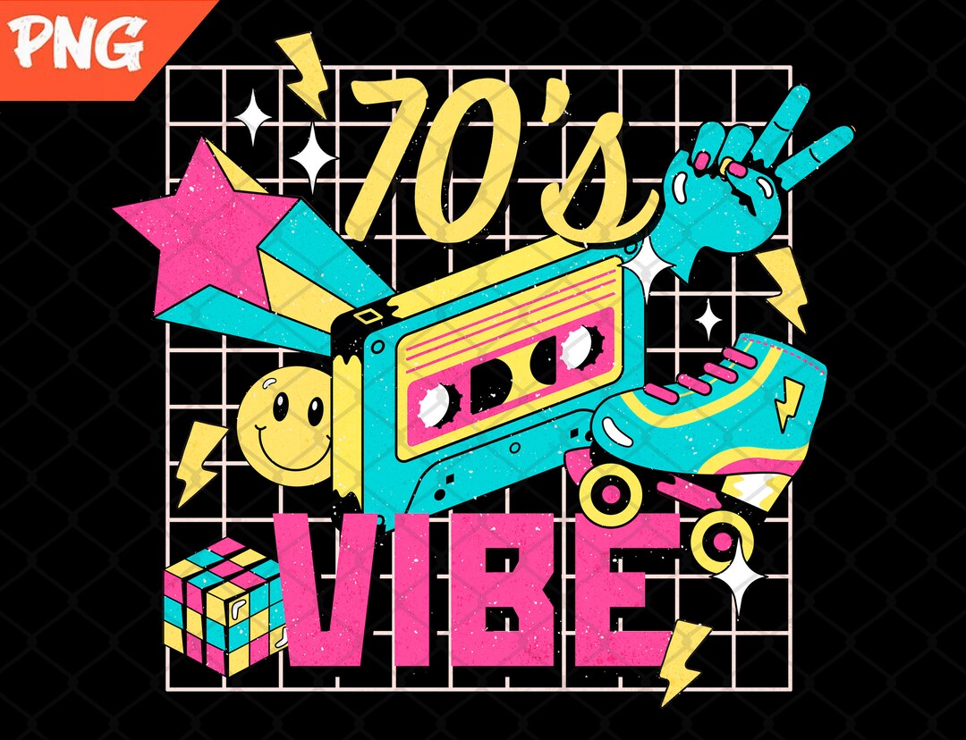 70s Vibe Png, 1970s Png,the 70s Art, Groovy Svg, Fashion Theme Party ...