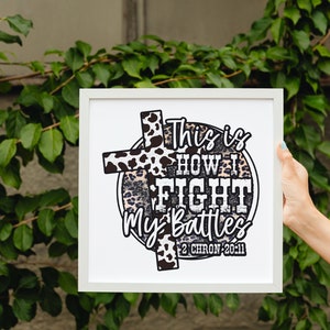 Cowhide Serape Western Png Cross Png This is How I Fight - Etsy