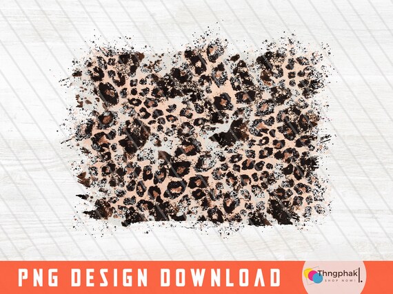 Brush Stroke Png Cheetah Print Png Distressed Leopard - Etsy
