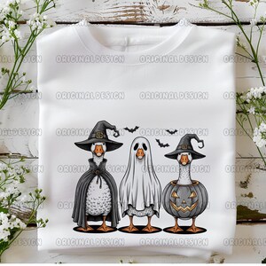 Halloween Geese PNG, Spooky Goose Clipart, Witch Ghost Pumpkin Costume ...