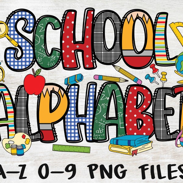 Back to School Alpha Png - Etsy