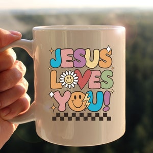 Jesus Loves You Groovy Png, Faith Png, Religious Sublimation, Christian ...