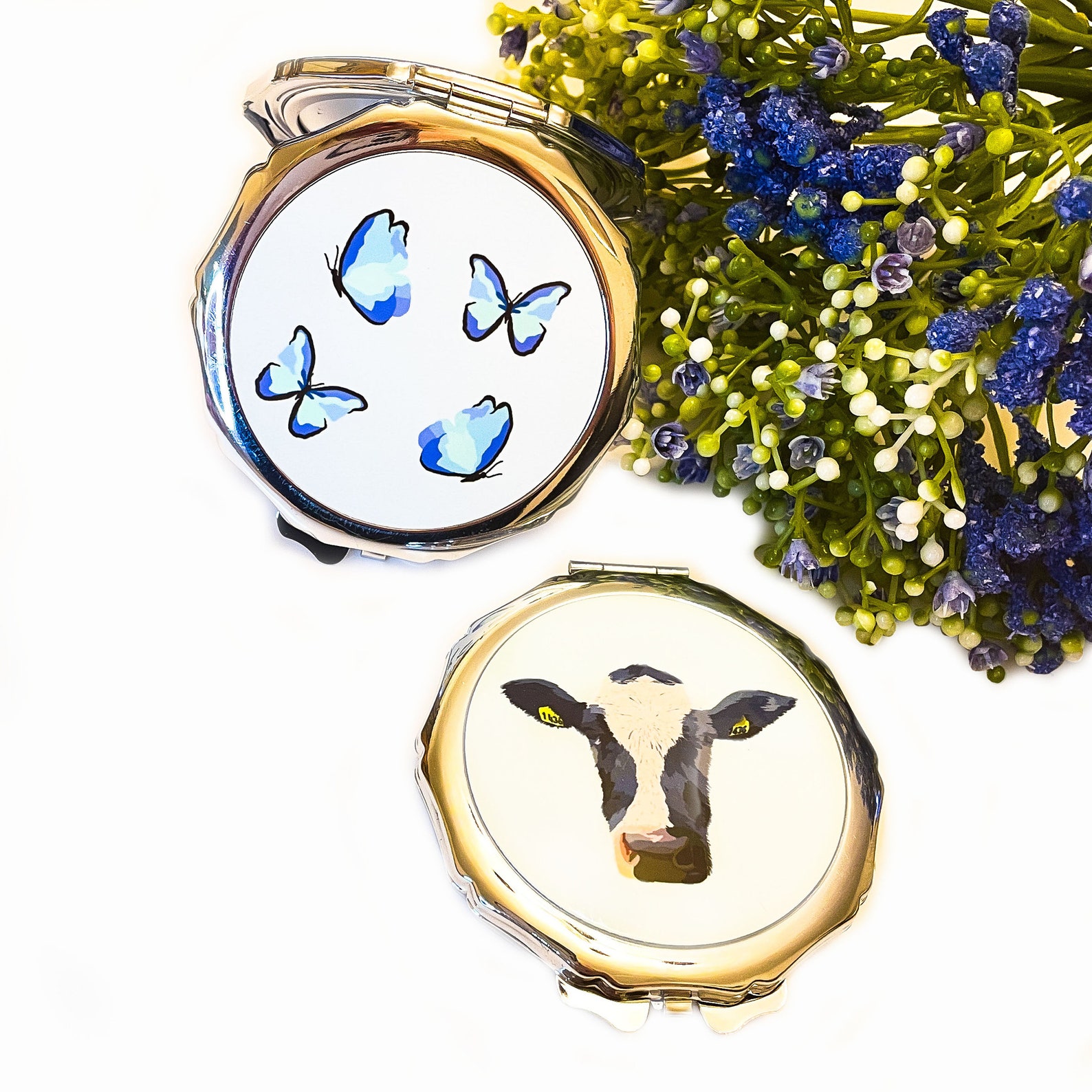 Animal Mirror Animal Pocket Mirror Bee Mirror Cow Mirror | Etsy