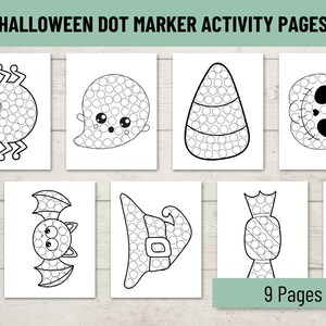 Halloween Dot Marker Printable Activity Pages Halloween Do a - Etsy
