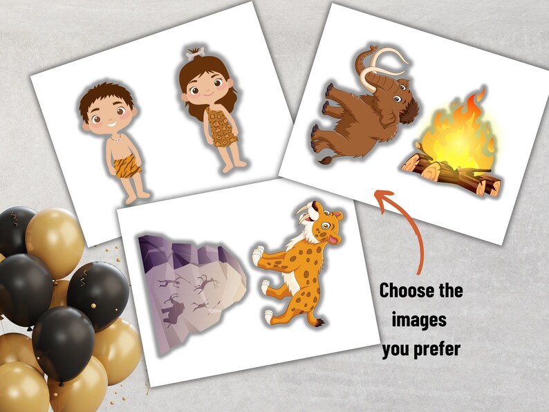 Prehistoric Birthday Banner, Stone Age Birthday Garland, Caveman Party ...