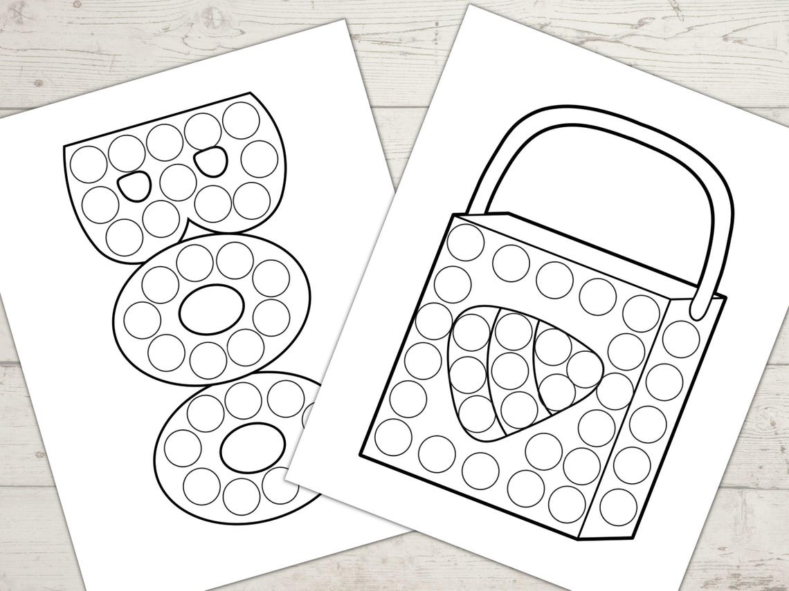 Halloween Dot Marker Printable Activity Pages, Halloween Do a Dot ...
