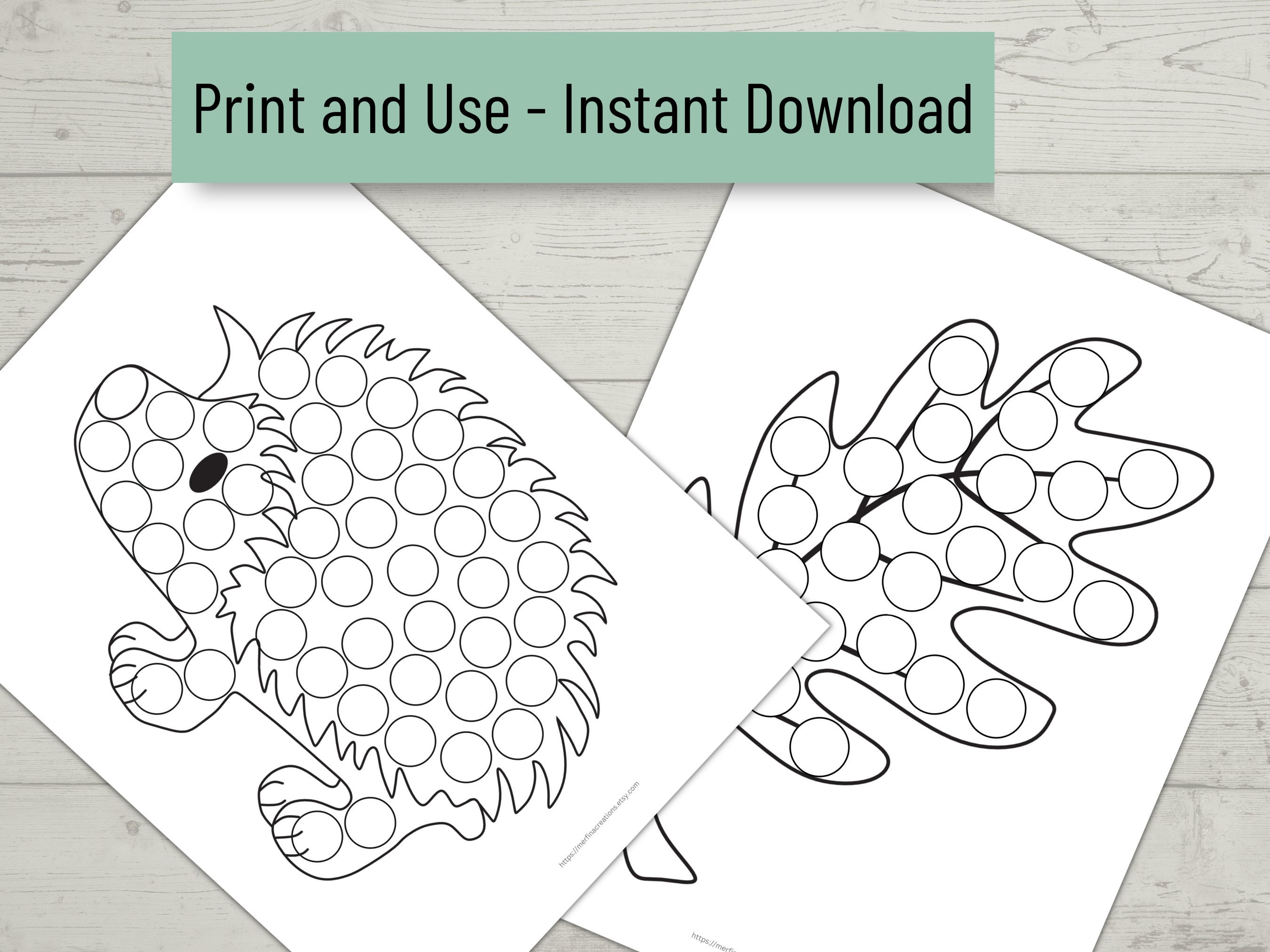 Woodland Dot Marker Printable Activity Pages, Do a Dot Coloring, Do a ...