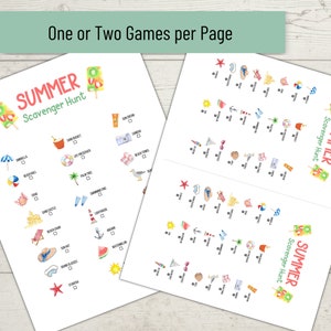 Summer Scavenger Hunt Game, Printable Summer Games for Kids, Summer ...