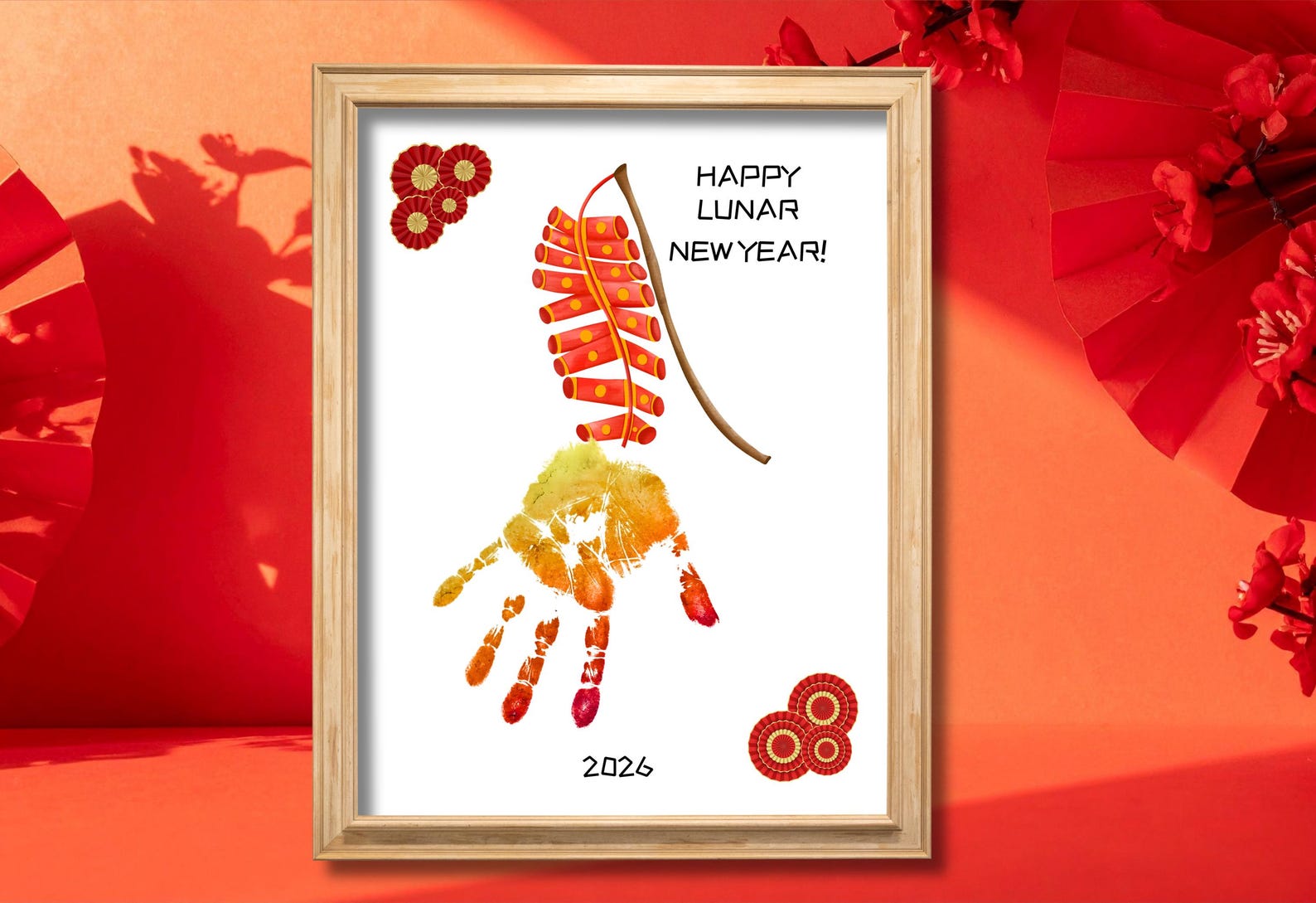 2026 Lunar New Year Handprint Craft Bundle, Chinese New Year Handprint ...