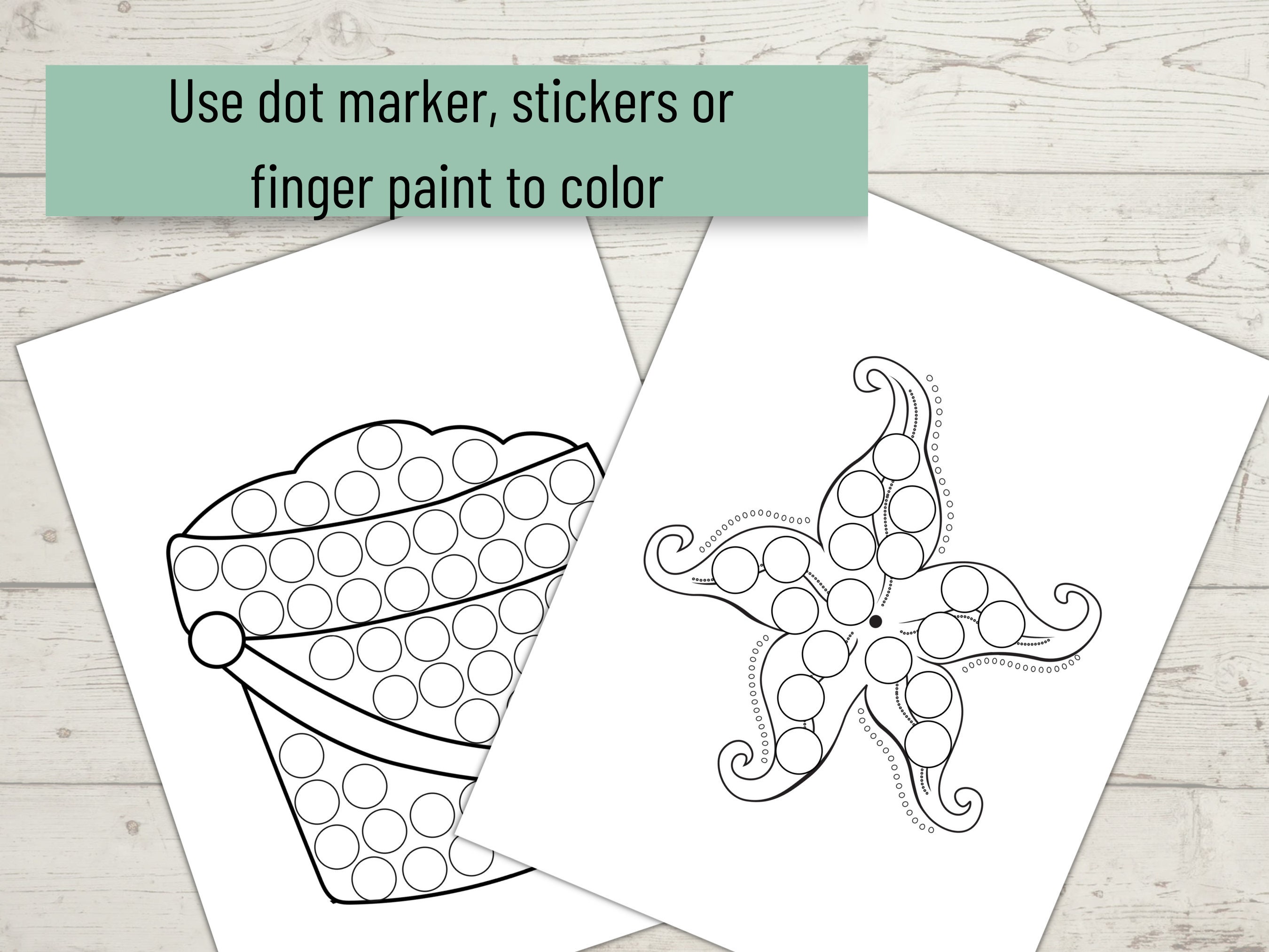 Summer Dot Marker Pages, Summer Do a Dot Printable Pages, Beach Do a ...