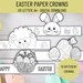 Easter Paper Crown Hats, Easter Coloring Paper Crown Craft, Easter ...