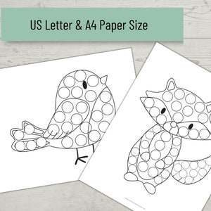 Woodland Dot Marker Printable Activity Pages, Do a Dot Coloring, Do a ...