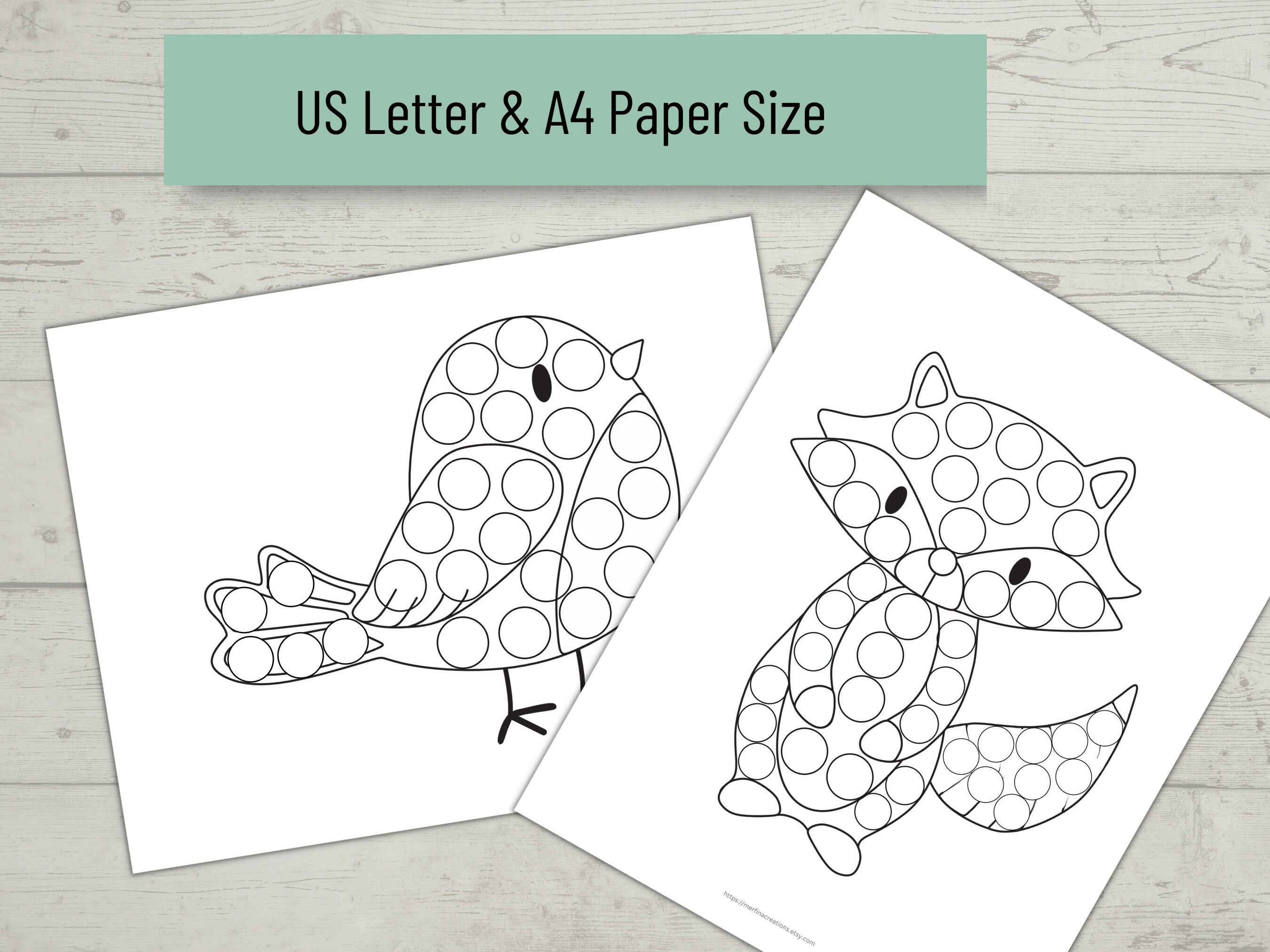 Woodland Dot Marker Printable Activity Pages, Do a Dot Coloring, Do a ...