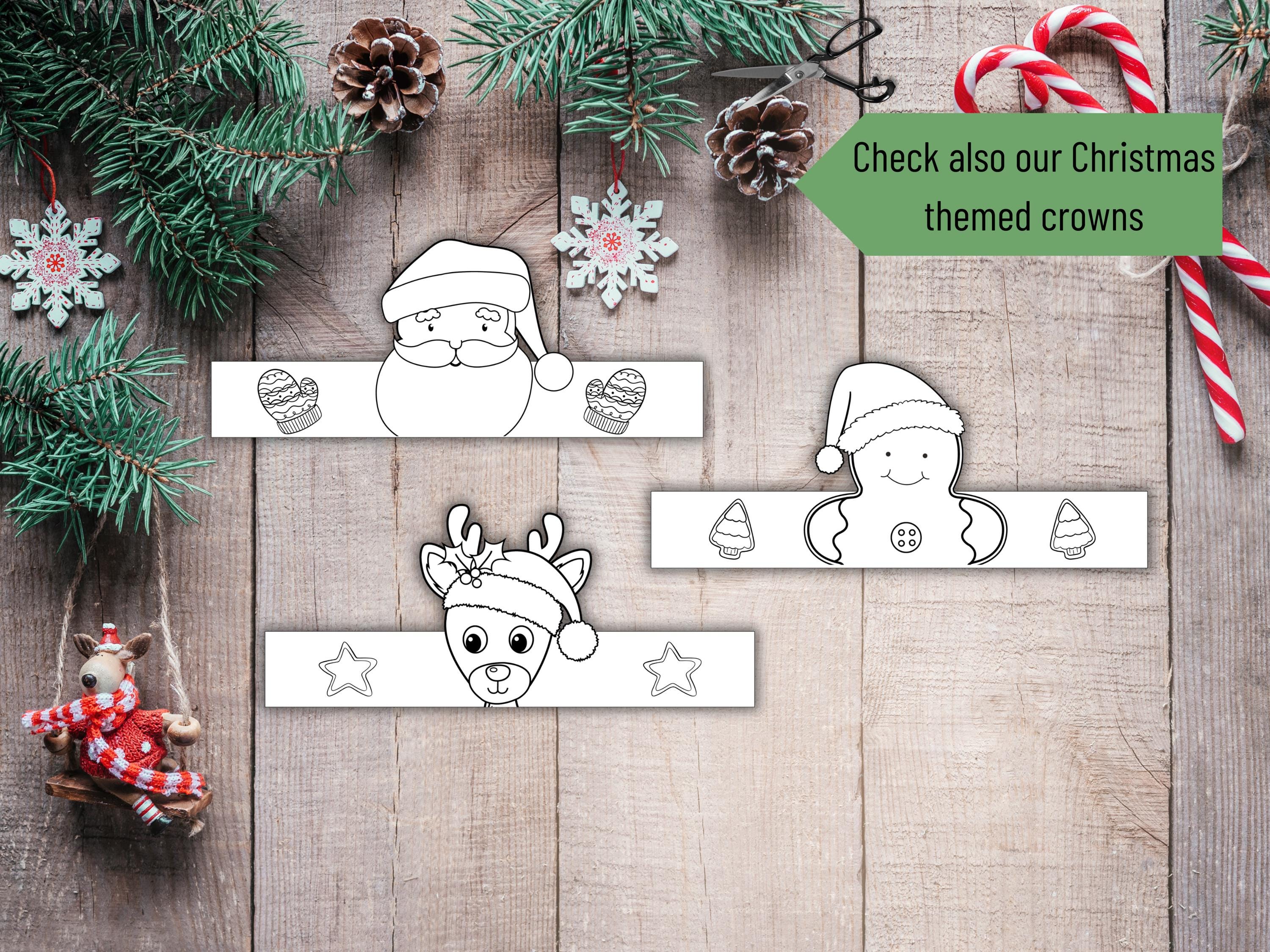 Christmas Paper Crown Hats, Nativity Paper Craft, Coloring Headband for ...