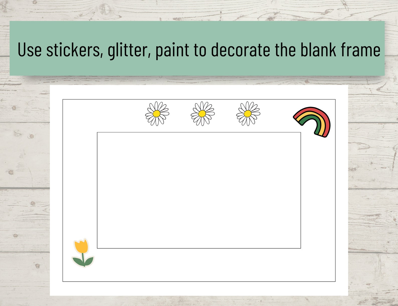 Coloring Photo Frame Printable, Coloring Activity for Kids, Mother's ...