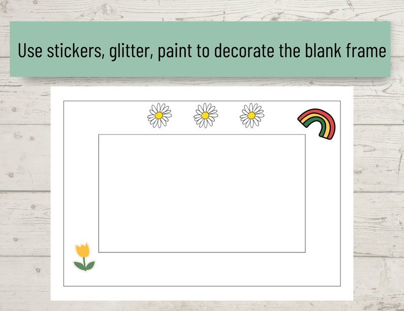 Coloring Photo Frame Printable, Coloring Activity for Kids, Mother's ...