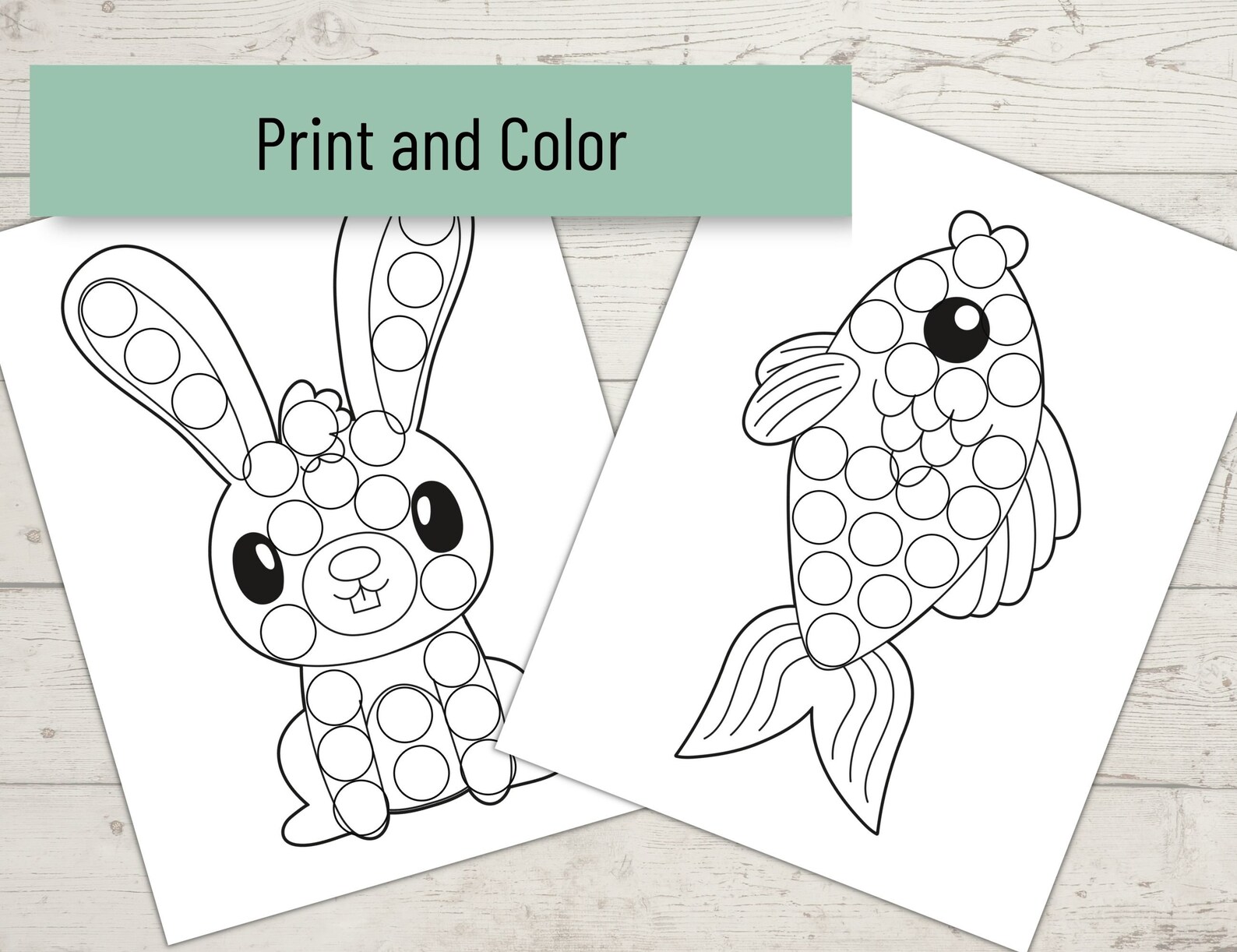 Pets Dot Marker Printable Activity Pages, Do a Dot Coloring, Do a Dot ...