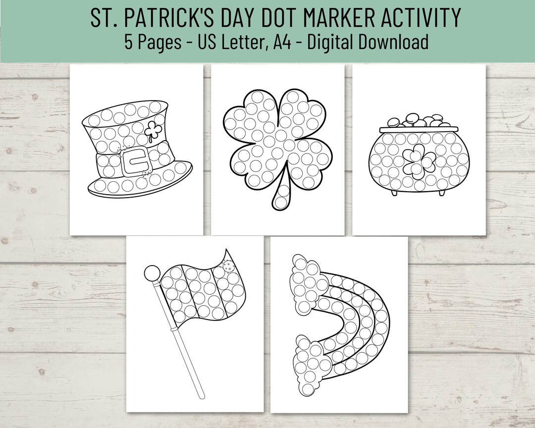 St.patrick's Day Dot Marker Printable Activity Pages, St.patrick's Do a ...