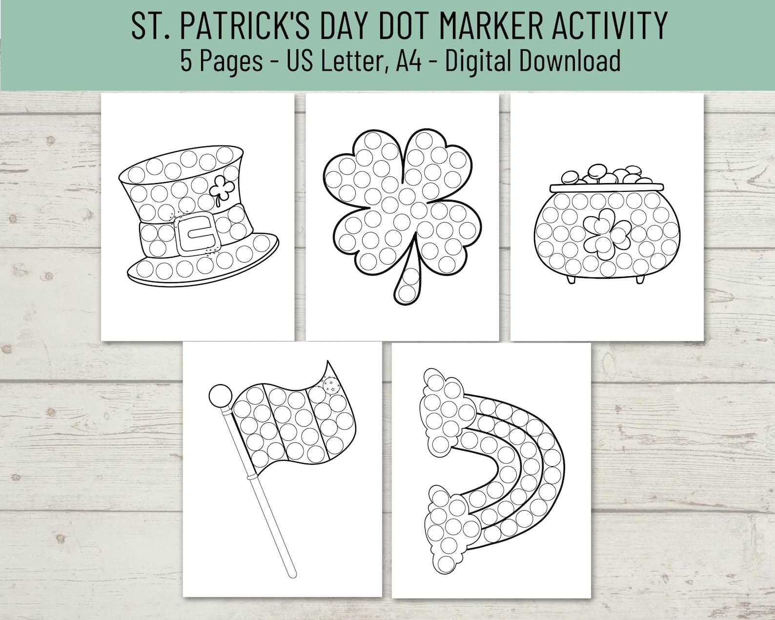 St.patrick's Day Dot Marker Printable Activity Pages, St.patrick's Do a ...