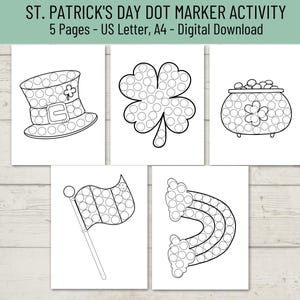 St.patrick's Day Dot Marker Printable Activity Pages, St.patrick's Do a ...