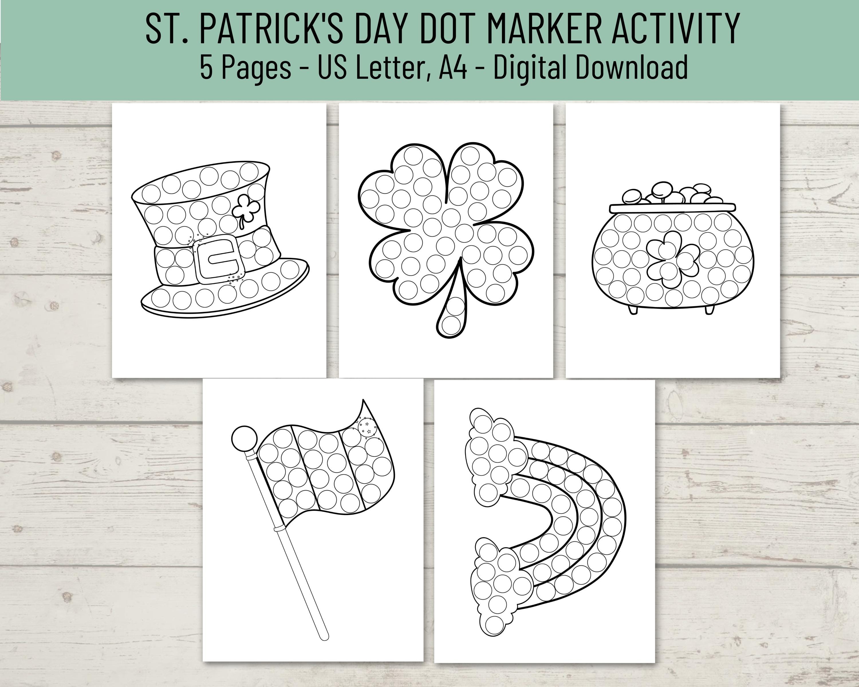 St.patrick's Day Dot Marker Printable Activity Pages, St.patrick's Do a ...