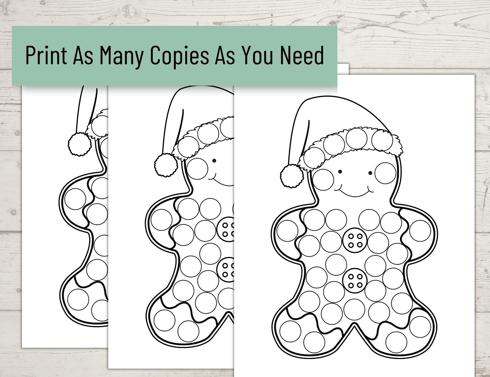 Christmas Dot Marker Printable Pages, Christmas Do a Dot Coloring ...
