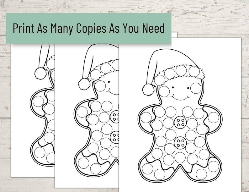 Christmas Dot Marker Printable Pages, Christmas Do a Dot Coloring ...