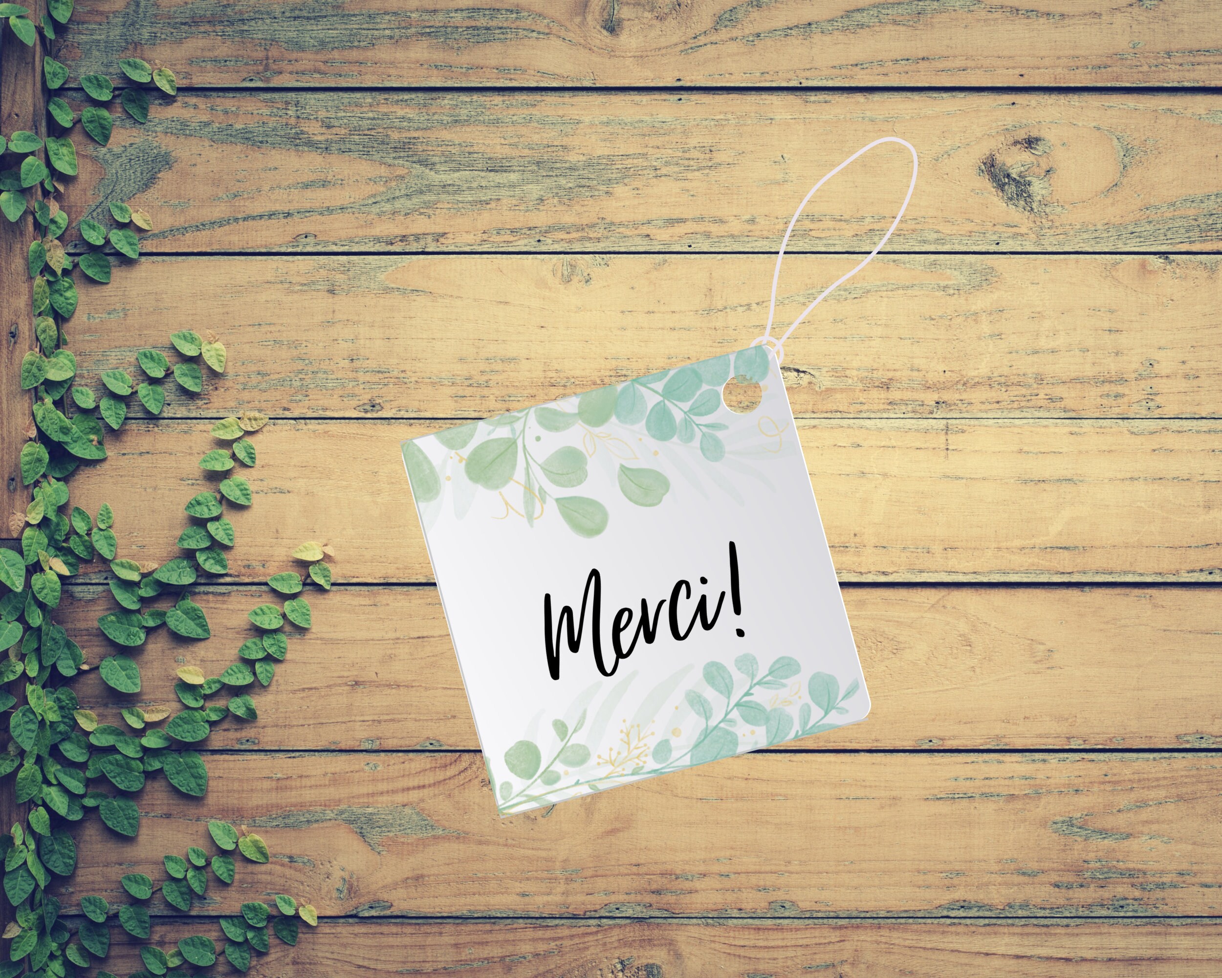 Eucalyptus Favor Tags, Printable Merci Favor Tags, Wedding Gift Tag, Baptism Gift Tag, Printable ...