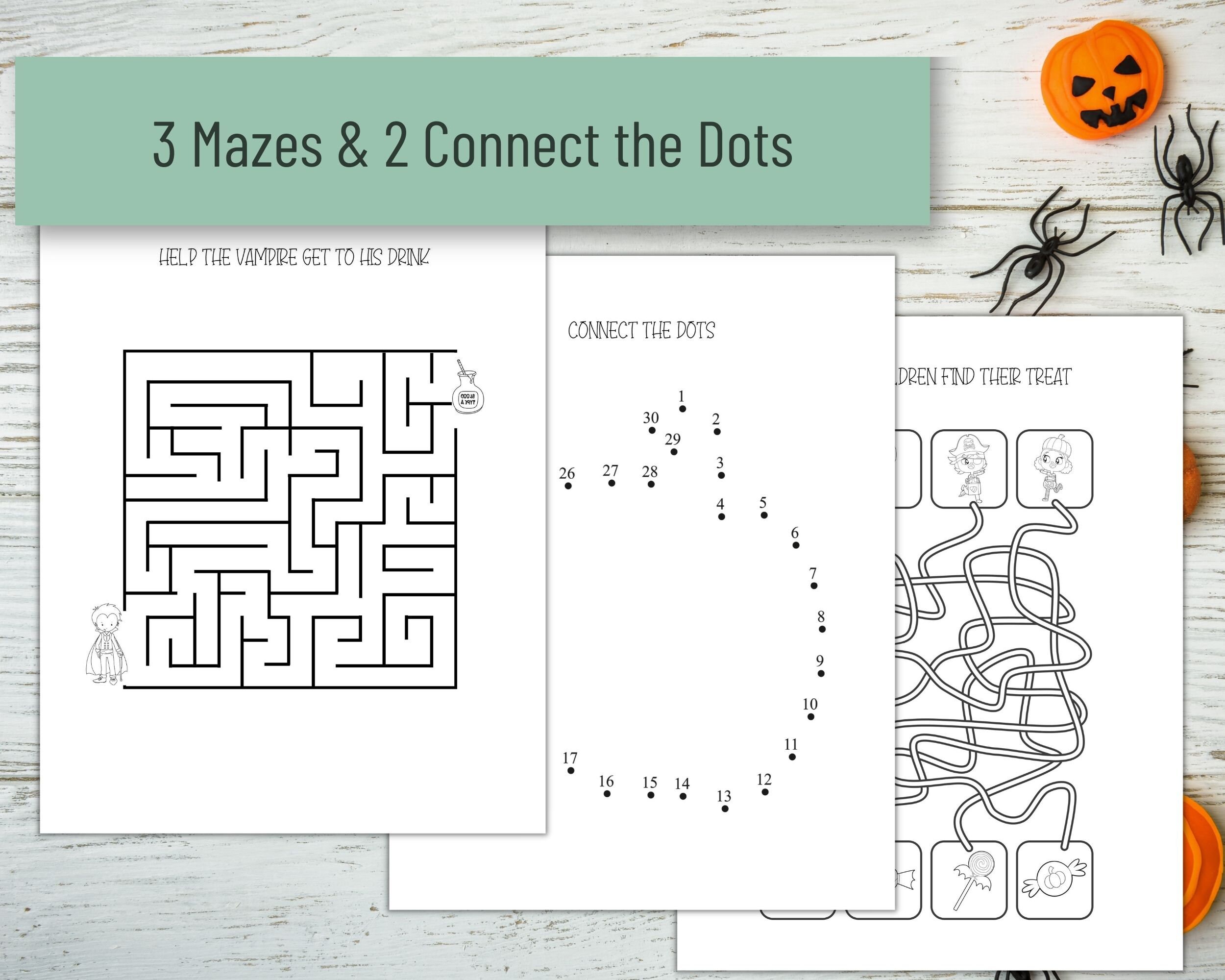 Halloween Activity Pages for Kids, Printable Halloween Coloring Book ...