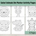 Safari Animals Dot Marker Printable Activity Pages, Do a Dot Coloring ...
