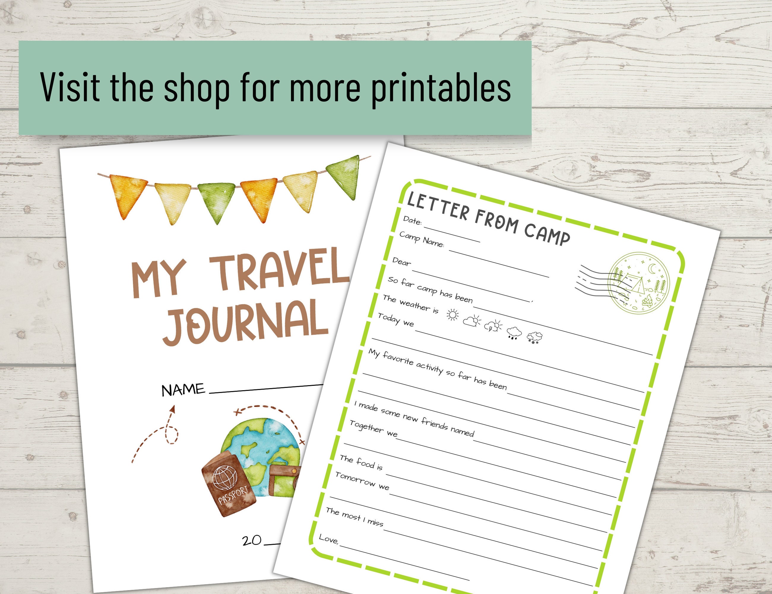 Road Trip Letter Printable, Summer Stationery, Road Trip Journal, Kids ...