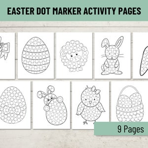 Easter Dot Marker Printable Activity Pages Easter Do a Dot - Etsy