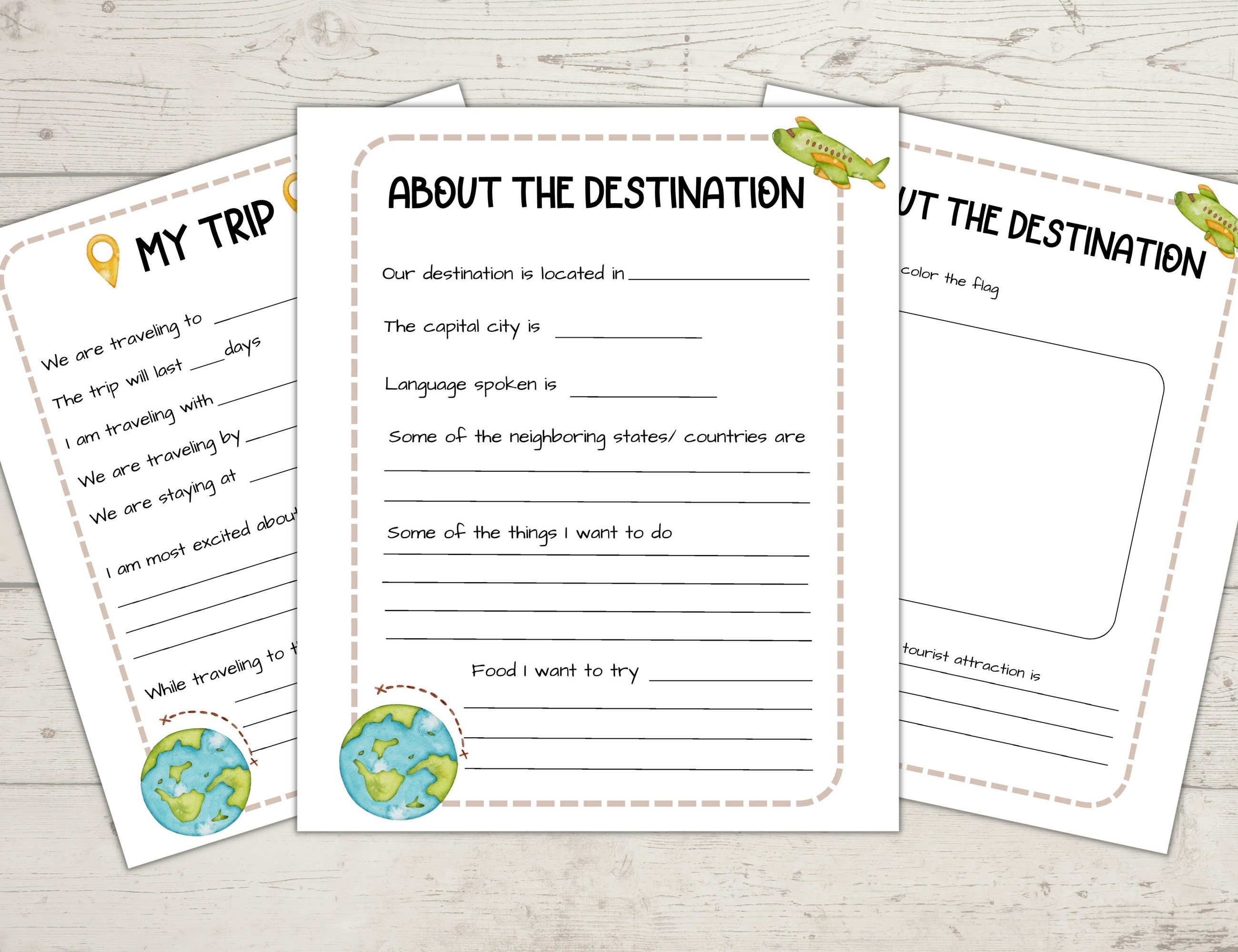 Travel Journal for Kids, Printable Trip Journal, Kids Travel Diary ...