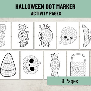 Halloween Dot Marker Printable Activity Pages, Halloween Do a Dot ...