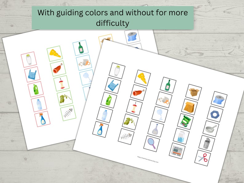 Recycling Sorting Game for Kids, Recycling Earth Day Activity ...