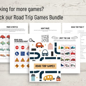 Road Trip Memory Game for Kids, Transportation Printable Memory Game ...