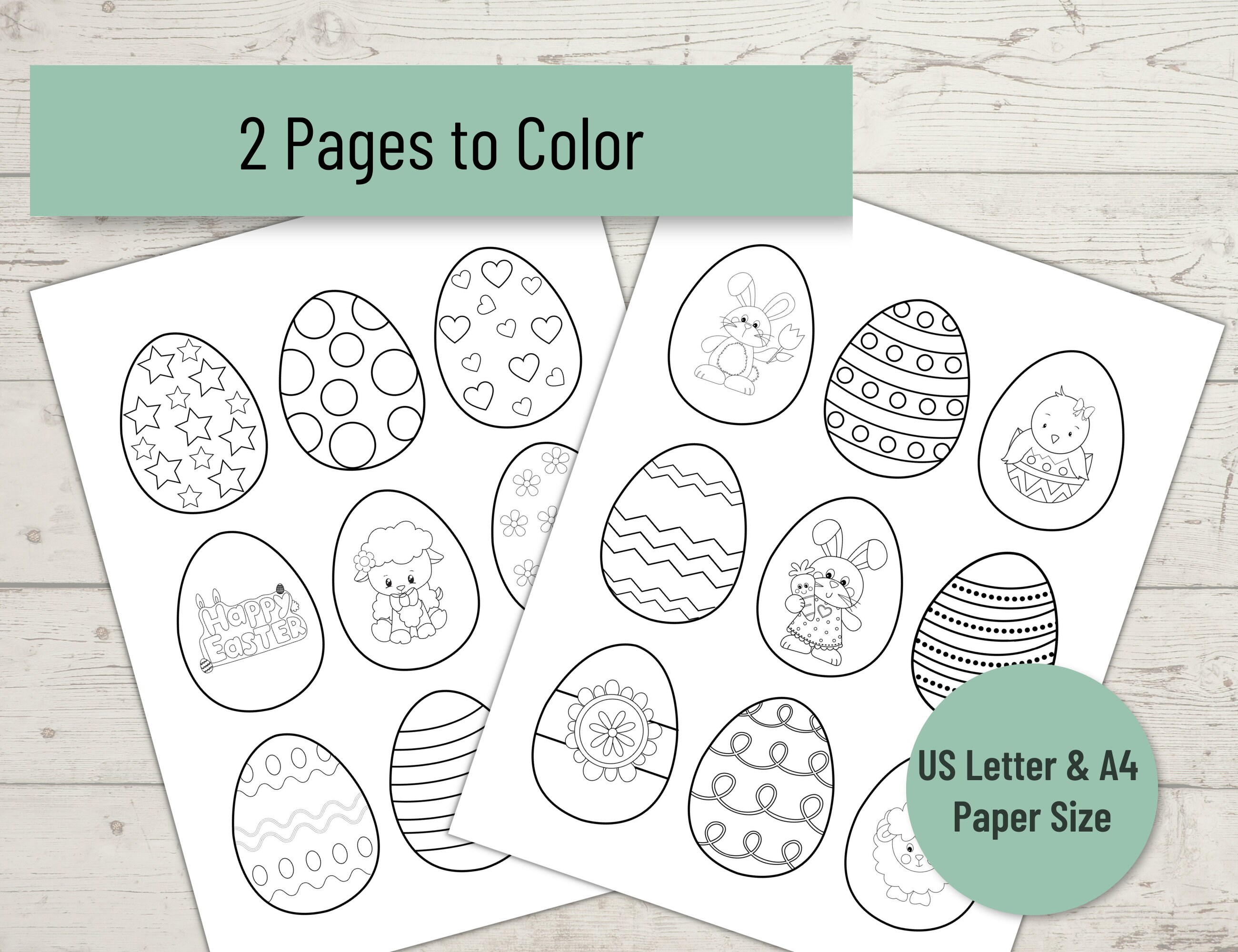 Easter Egg Craft for Kids Printable Easter Coloring Crafts - Etsy