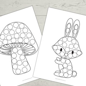 Woodland Dot Marker Printable Activity Pages, Do a Dot Coloring, Do a ...