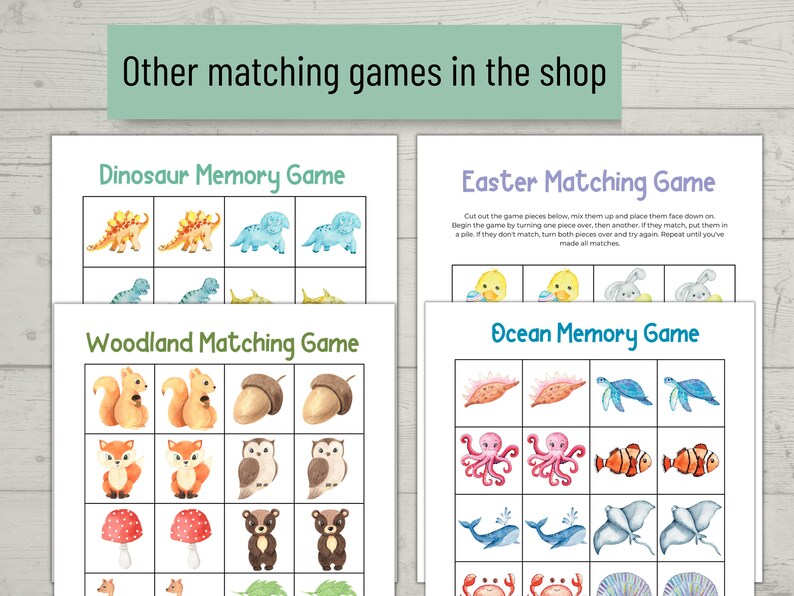 Earth Day Matching Game for Kids, Earth Day Printable Memory Game ...