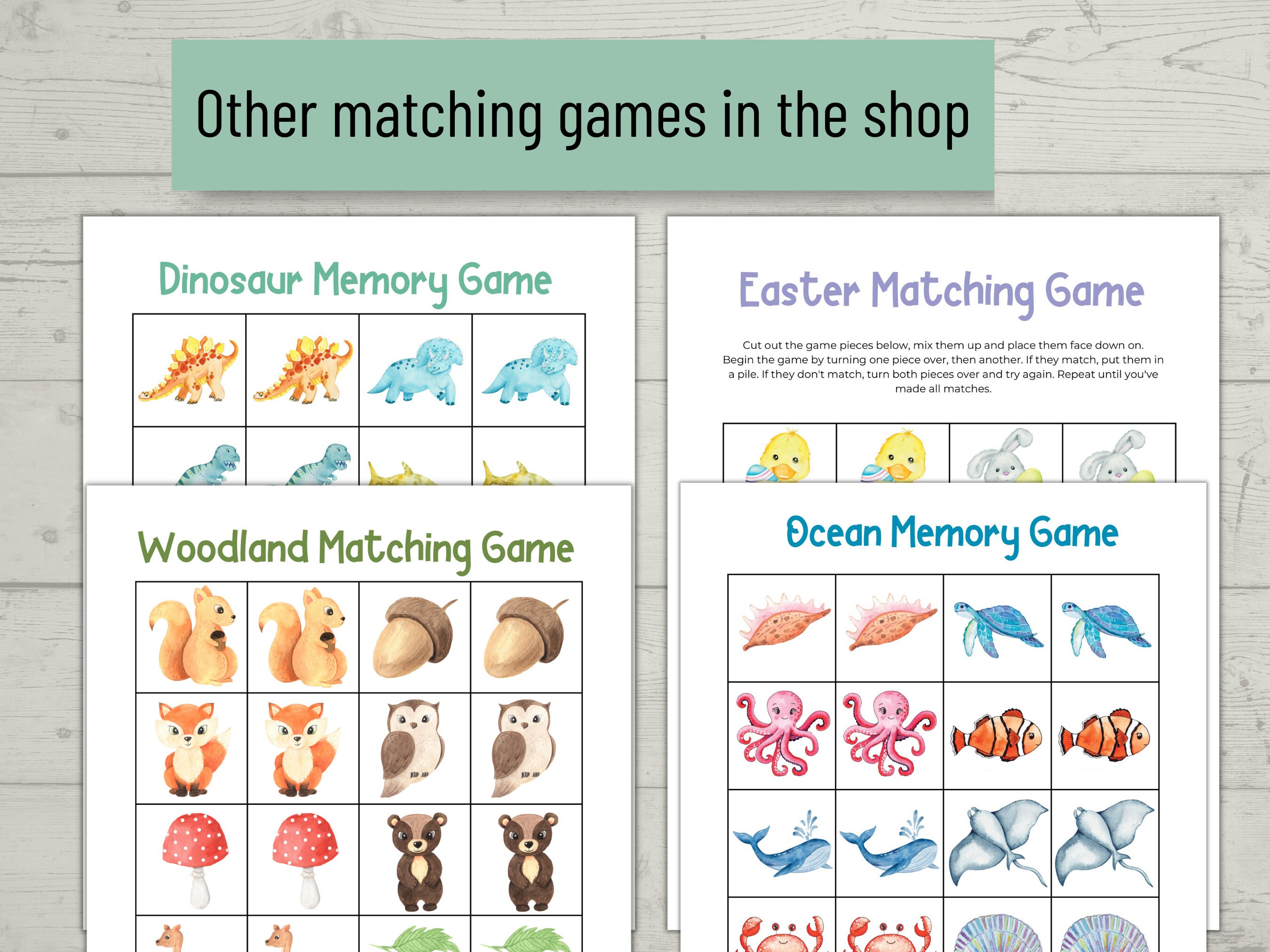 Earth Day Matching Game for Kids, Earth Day Printable Memory Game ...