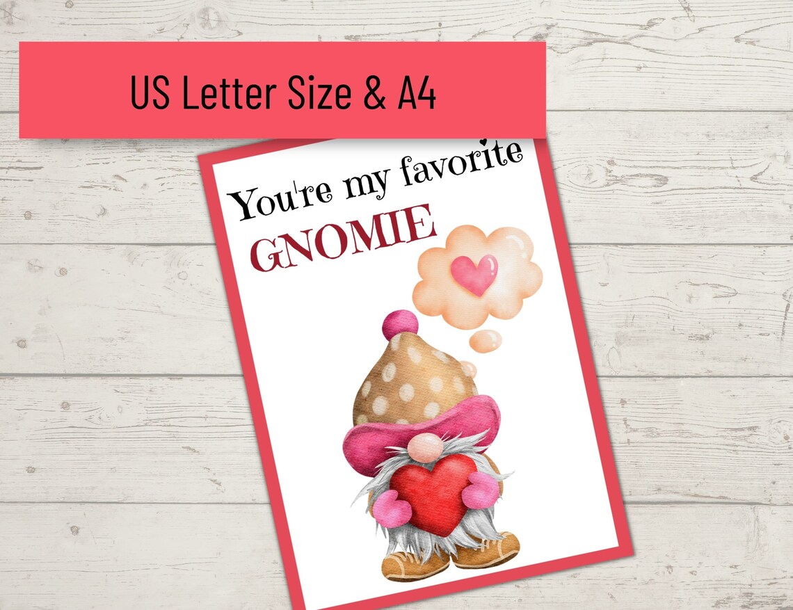 Gnome Valentine Classroom Exchange Cards, Printable Valentine Classroom ...