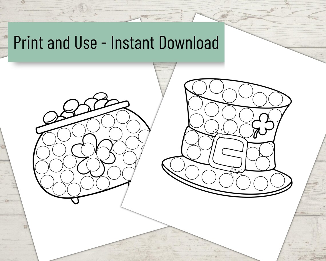 St.patrick's Day Dot Marker Printable Activity Pages, St.patrick's Do a ...