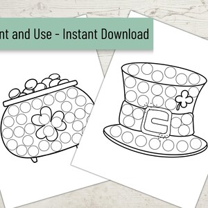 St.patrick's Day Dot Marker Printable Activity Pages, St.patrick's Do a ...