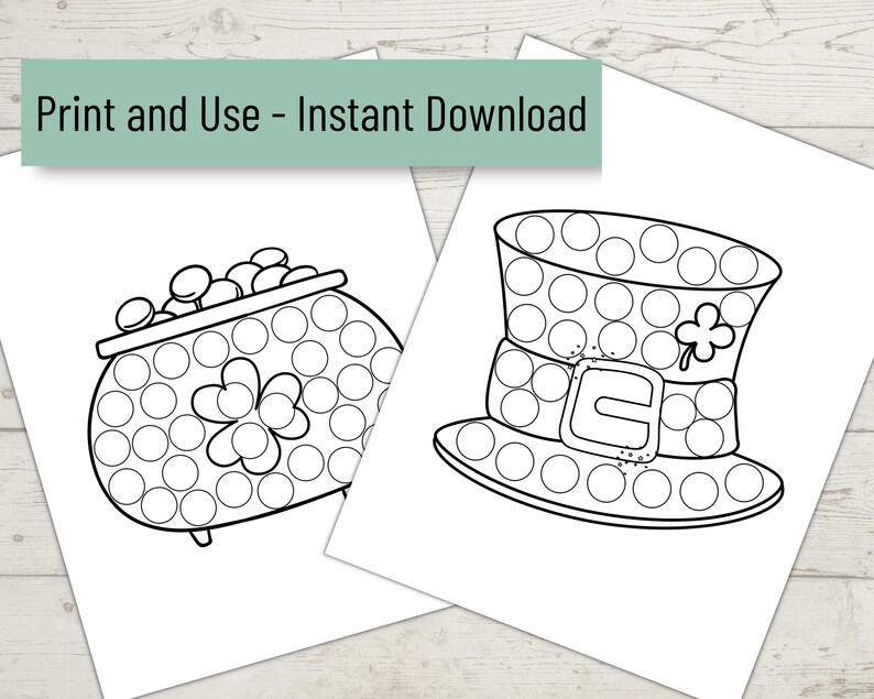 St.patrick's Day Dot Marker Printable Activity Pages, St.patrick's Do a ...