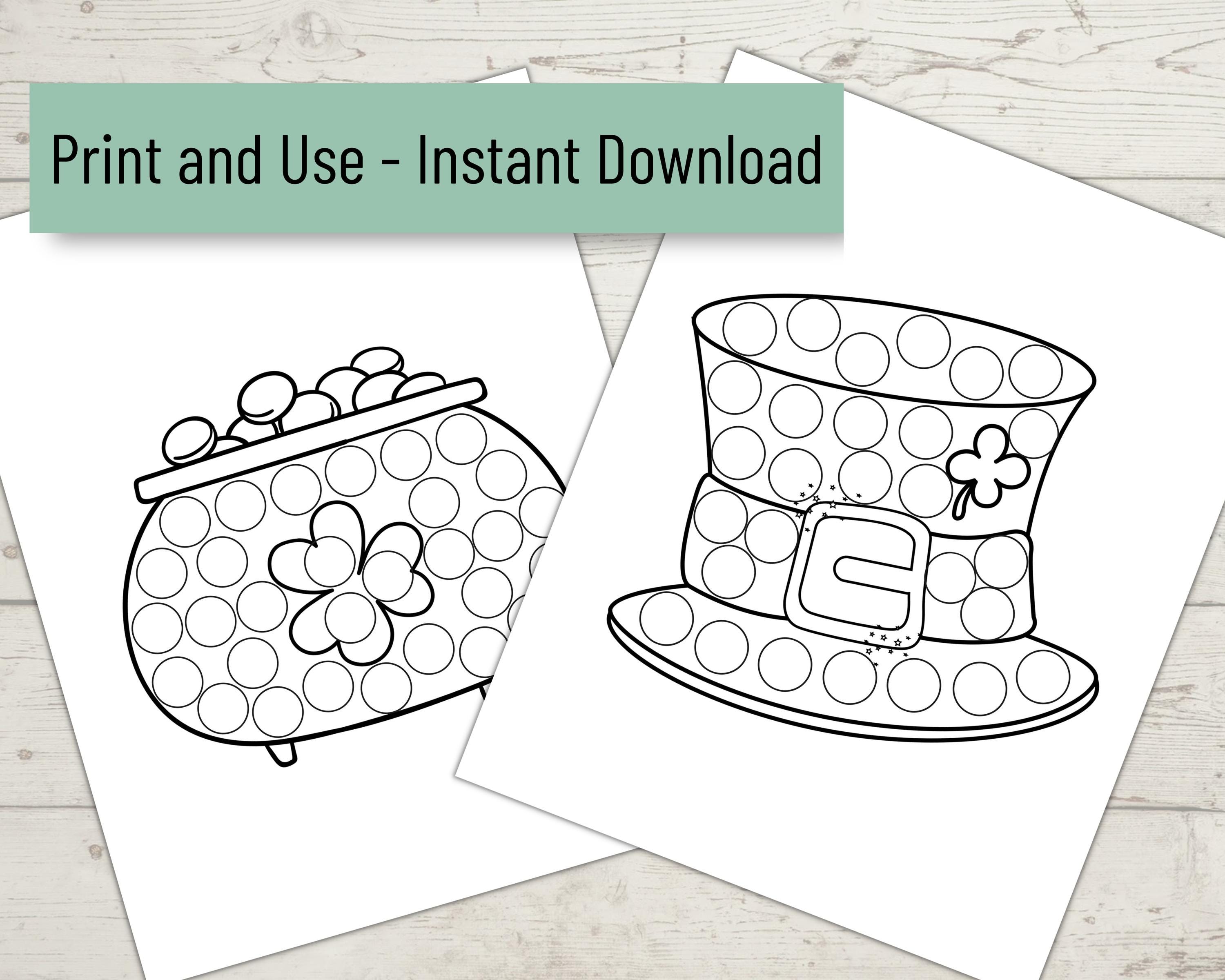 St.patrick's Day Dot Marker Printable Activity Pages, St.patrick's Do a ...