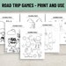 Road Trip Games Printable for Kids, Road Trip Activity Pages, Travel ...